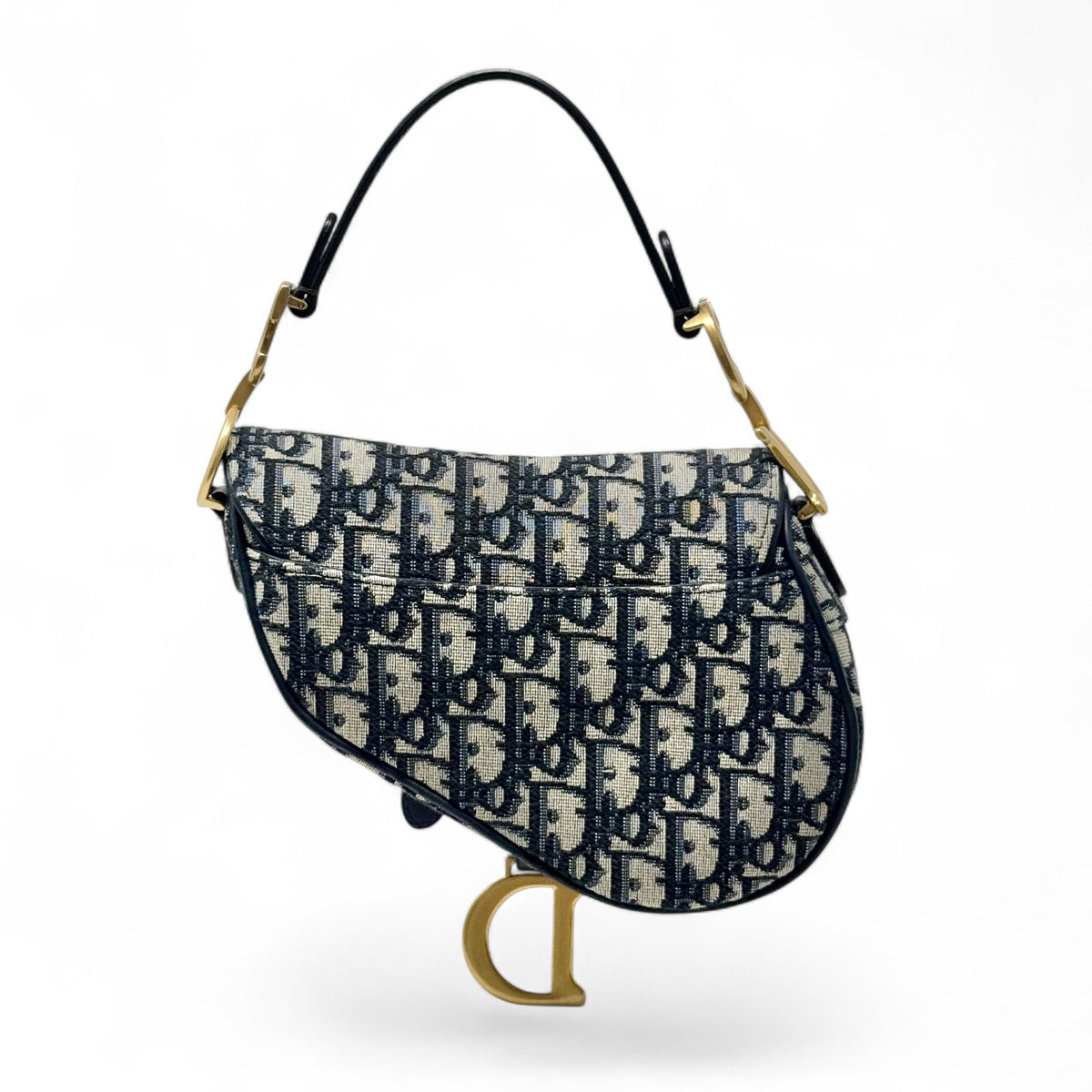 Dior Blue Oblique Mini Saddle Bag | Jadore Couture