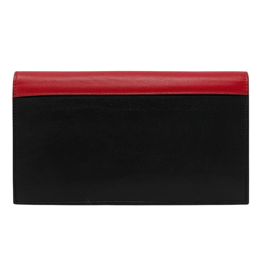 Celine Red Large Pocket Wallet On Chain | Jadore Couture